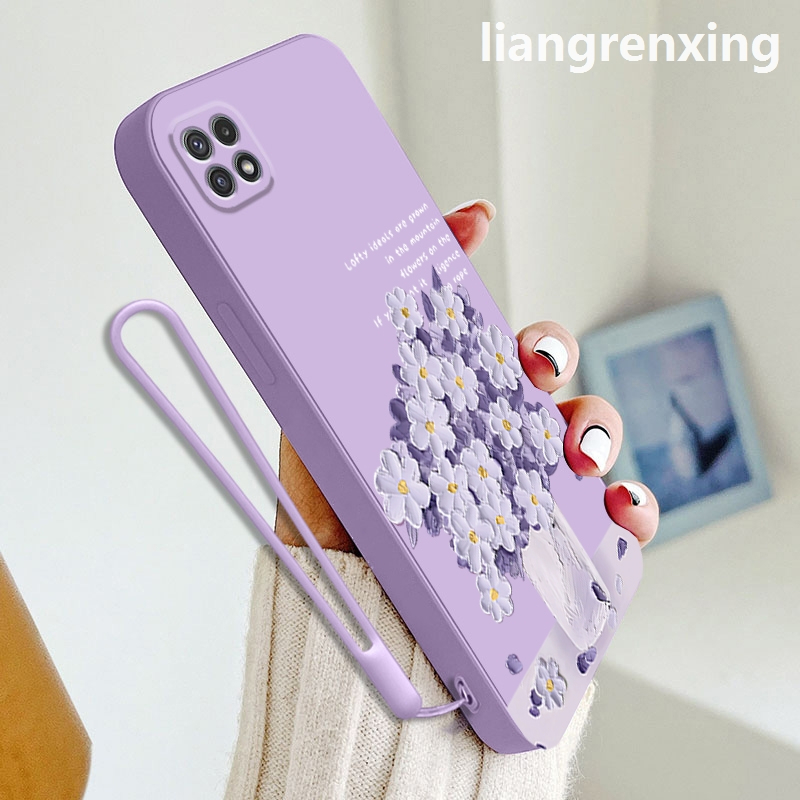 เคสซิลิโคนนิ่ม ลายดอกไม้ กันกระแทก สําหรับ samsung a22 5g samsung a22 ...