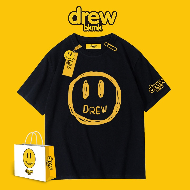 Drew Smiley เสื้อยืดลําลอง สําหรับผู้ชาย ผู้หญิง แขนสั้น ลาย High ...