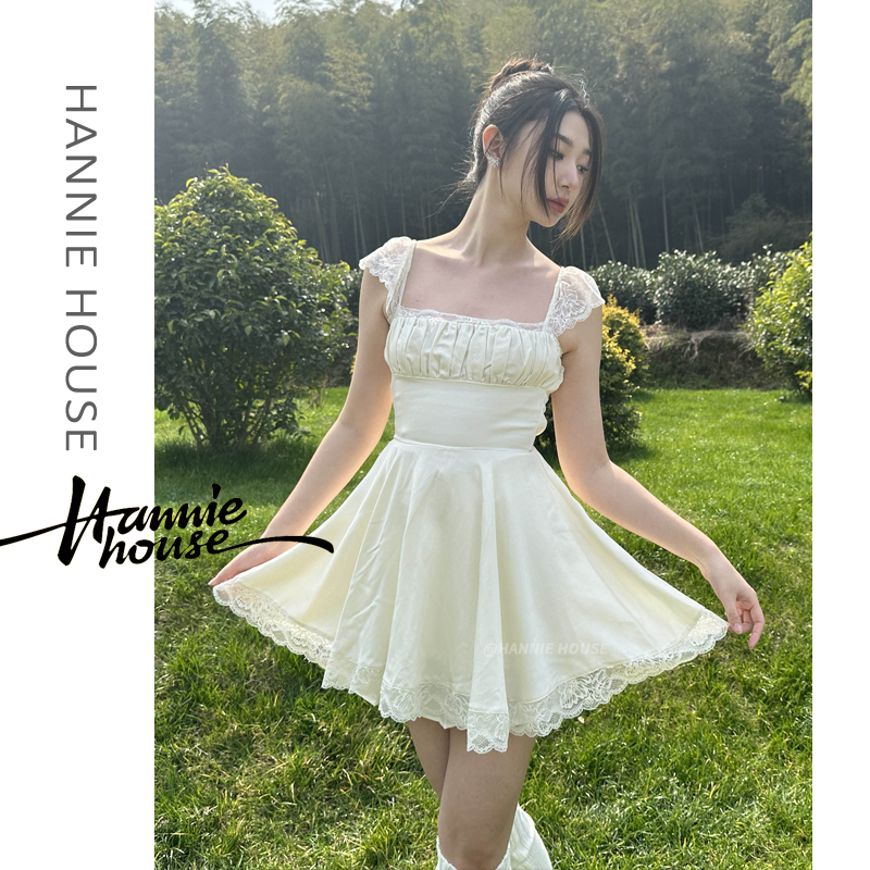 Hannie- ชุดเดรสทรงเอ แขนสั้น สไตล์วินเทจ สําหรับผู้หญิง | Shopee Thailand