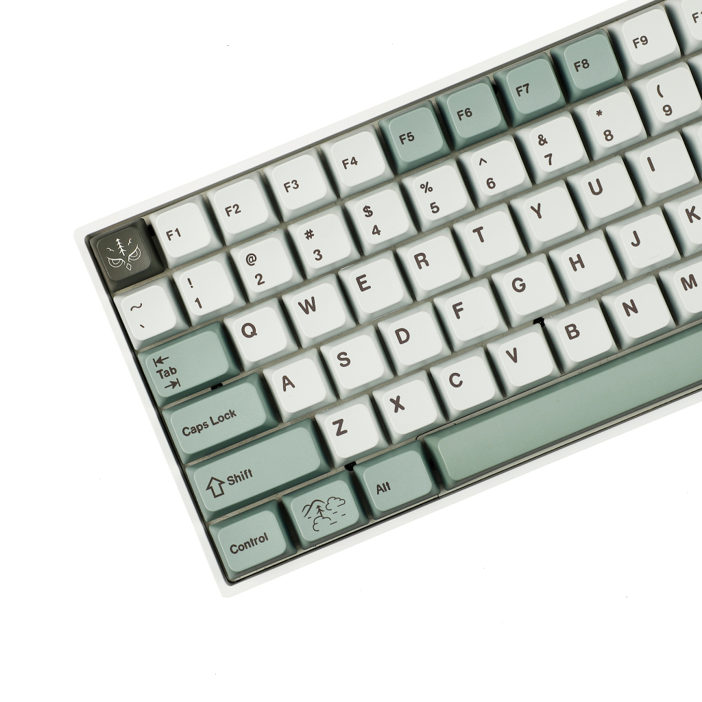 141 หมอกหนาแน่น MDA โปรไฟล์ Dye Sub Keycaps Ergonomic หนา PBT Keycap ชุดสําหรับ TKL 61 64 68 75 ...