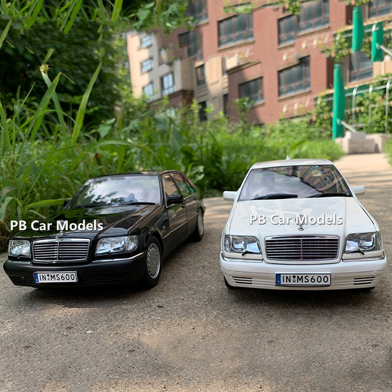 โรงงาน 1:18 1990 Mercedes Benz S600 W140 Hutouben รถรุ่นรถโลหะผสมรุ่นรถ ...