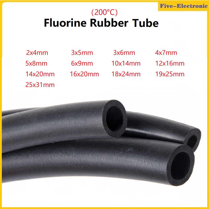 1Meter Inner Dia 2mm - 10mm Fluorine Rubber Tubing FKM Petrol Diesel ...