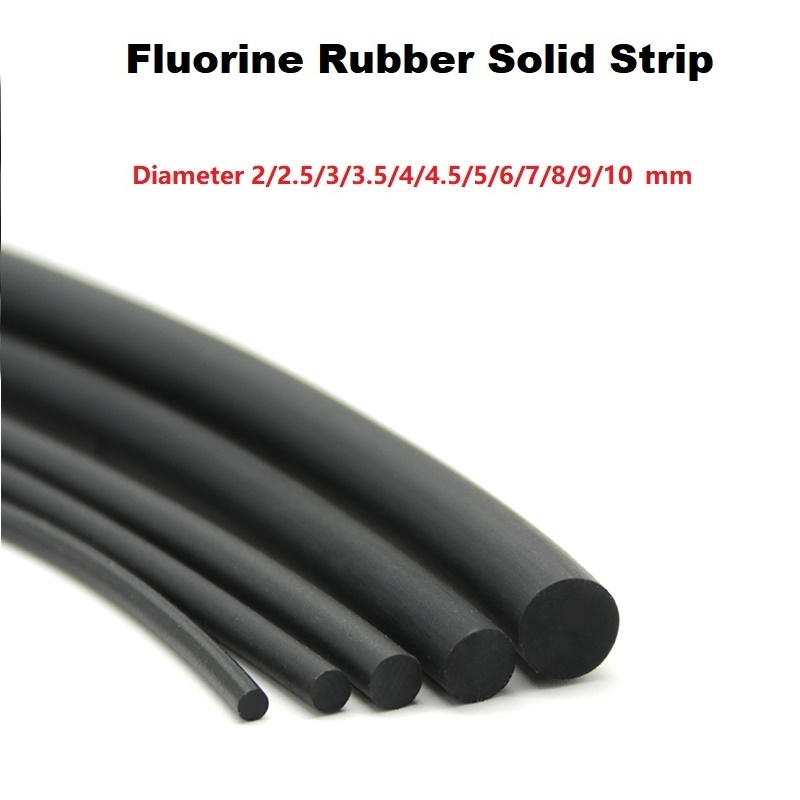 Solid Fluorine Rubber Strip Φ2~10mm Viton Seal Strip FKM FPM Black ...