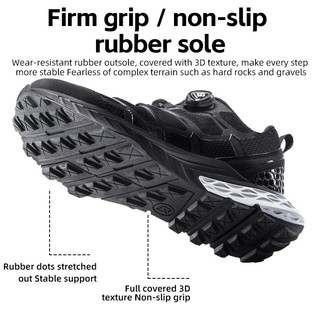 ROCKBROS Sports Shoes Lace Knob Breathable Anti-Slip Hiking Shockproof ...