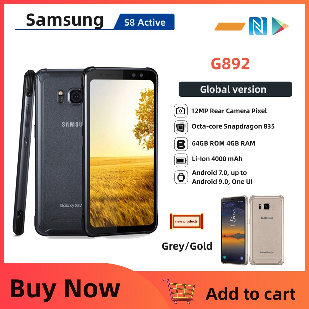 สมาร์ทโฟน Samsung Galaxy S8 Active G892 การ์ดเดี่ยว รอม 64GB แรม 4GB ...