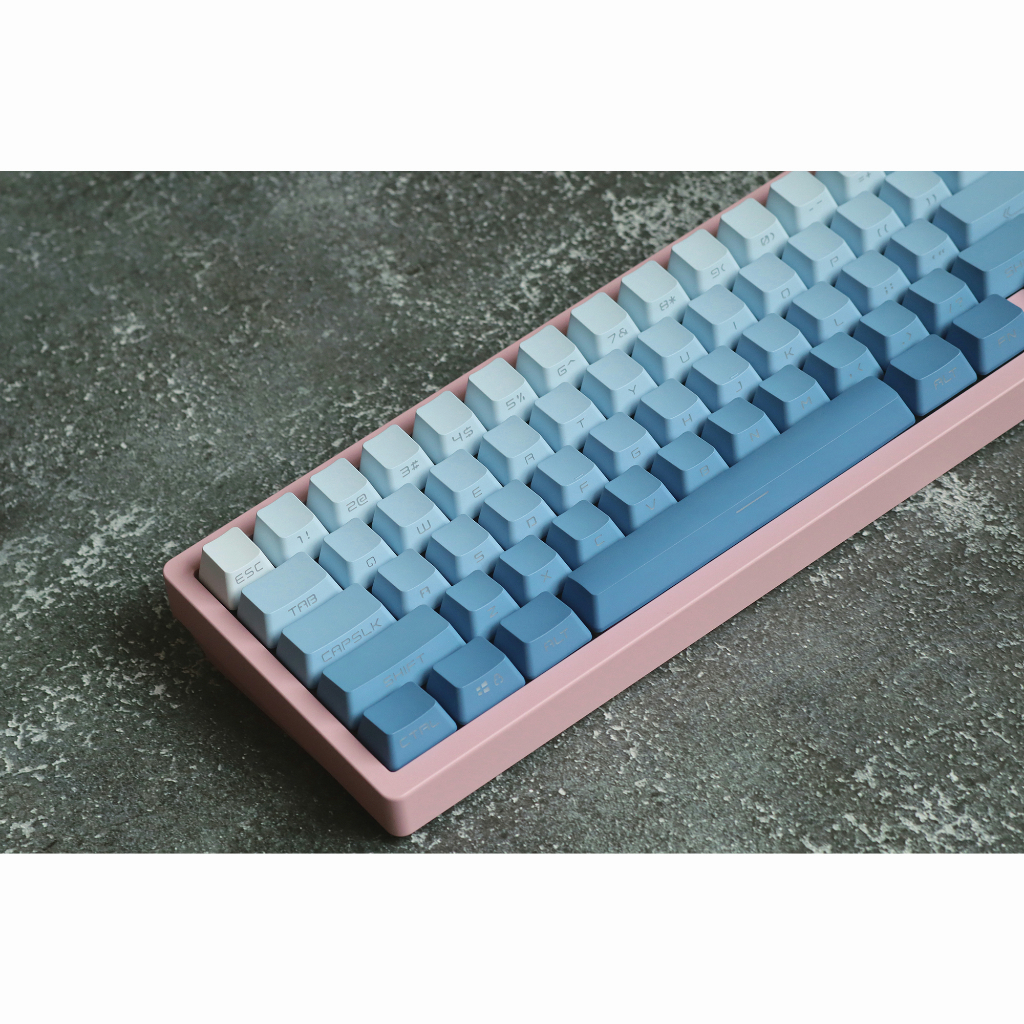 Fog Blue Gradient Keycaps OEM Profile Backlit Transparent Keycap PBT ...