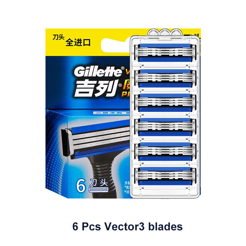 Gillette Vector 3 ใบมีดโกนหนวดเครา 3 ชั้น แบบเปลี่ยน บางพิเศษ ปลอดภัย ...