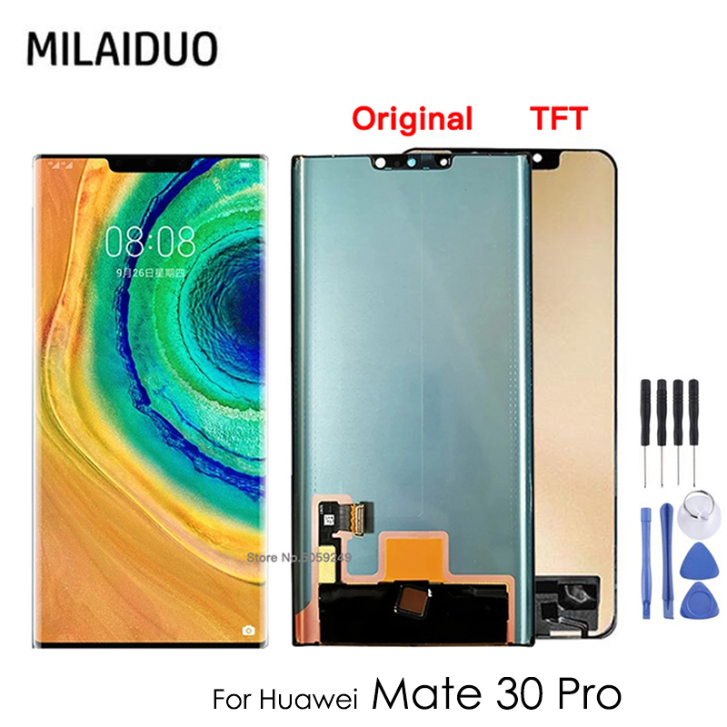อะไหล่หน้าจอสัมผัสดิจิทัล LCD TFT แบบเปลี่ยน สําหรับ Huawei Mate 30 Pro Huawei Mate30Pro LIO-L09 ...
