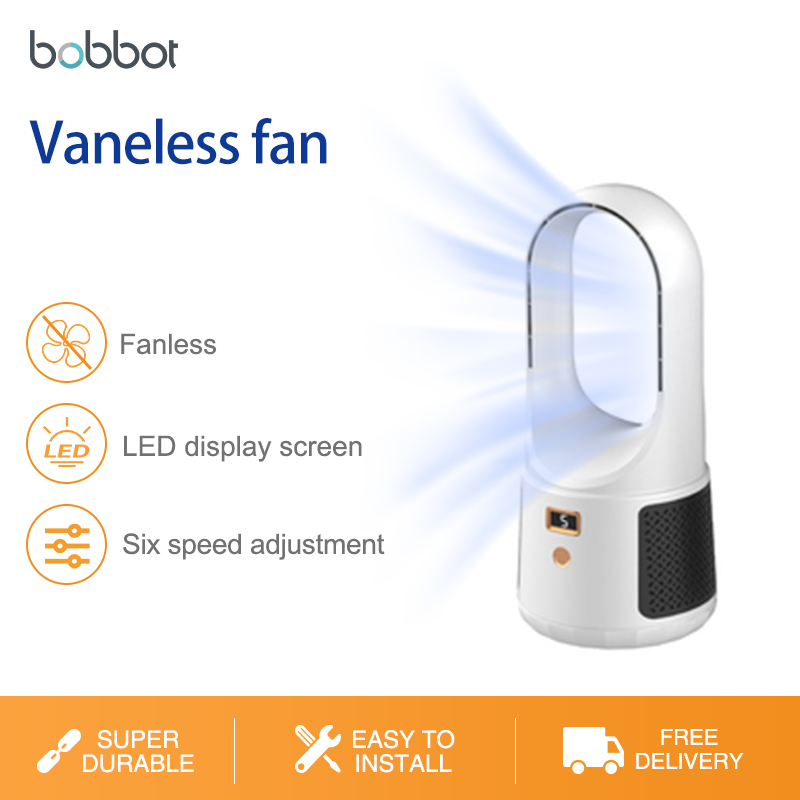 Bobbot พัดลมตั้งพื้นดิจิทัล แบบพกพา ความจุขนาดใหญ่ ไร้ใบพัด อเนกประสงค์ | Shopee Thailand