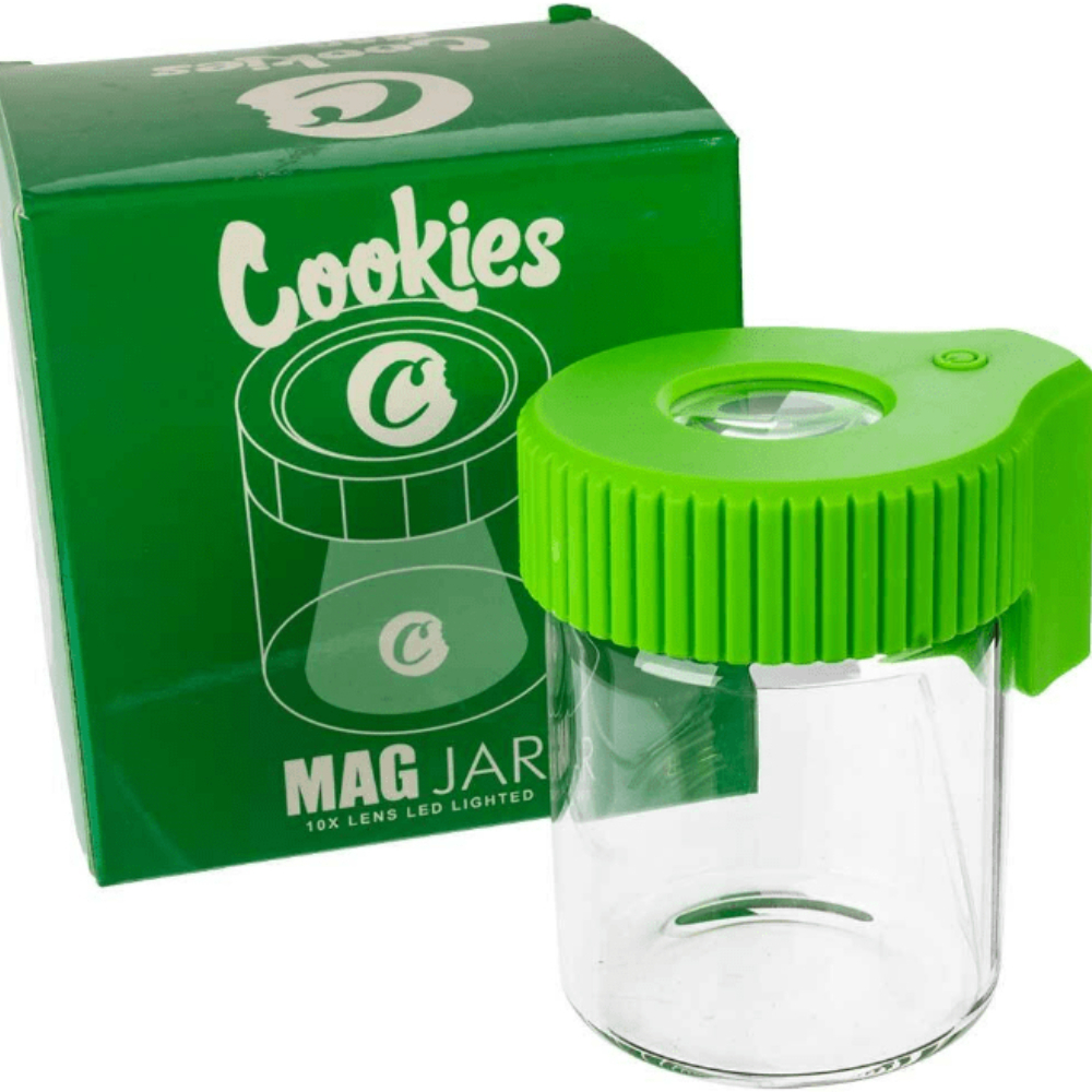 Cookies Glass Light-Up โหลแก้วใส่สมุนไพร มีแว่นขยายพร้อมไฟLED 10X ...