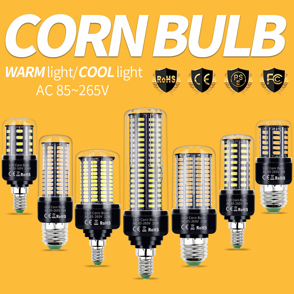 หลอดไฟ E14 Corn Bulb E27 Led Lamps 220V B22 High Power 28 40 72 108 132 ...