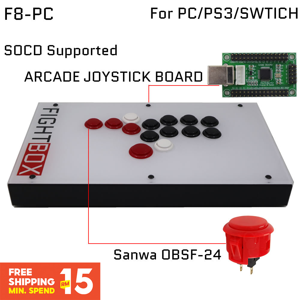 ⭐⭐⭐Fightbox F8 จอยเกมอาร์เคด สําหรับ PC PS XBOX SWITCH | Shopee Thailand