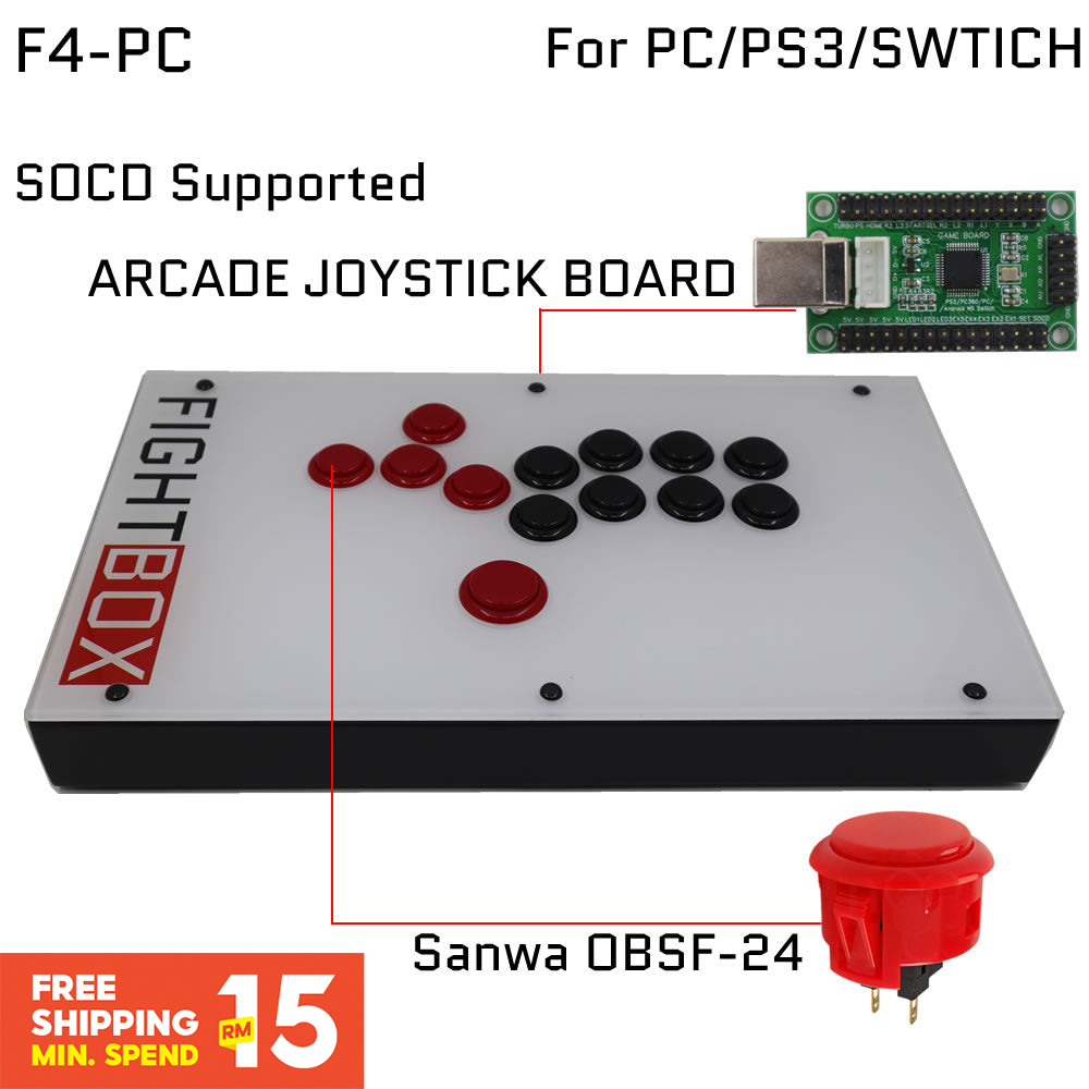 ⭐⭐⭐Fightbox F4 จอยเกมอาร์เคด สําหรับ PC PS XBOX SWITCH | Shopee Thailand