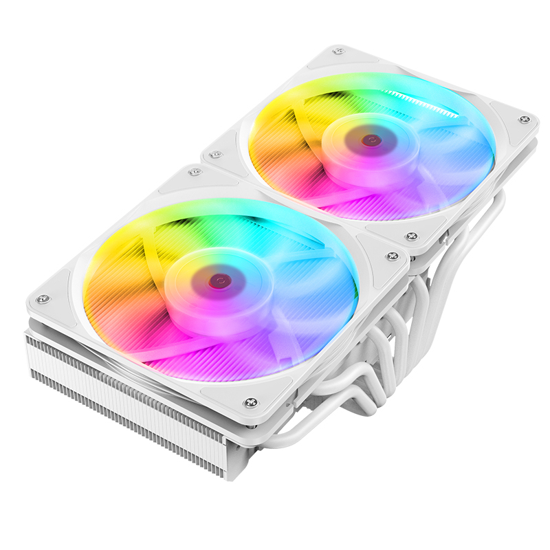 Jiushark JF 13K Diamond White ARGB พัดลมระบายความร้อน CPU 240 มม. ท่อ ...