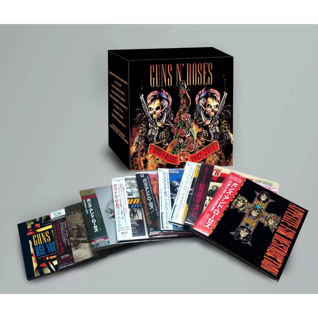 แผ่น CD เพลง Guns N 'Roses Gun Rose 9 แผ่น Dvd 2 แผ่น JP Version SHM-CD ...