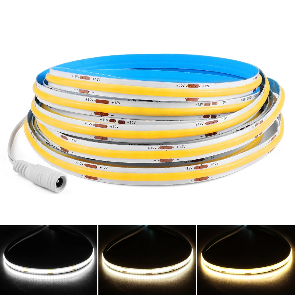24v DC12V LED Light Bar COB 320 LED Super Bright Ra 90 1m 2m 3m 5m ตู้ ...