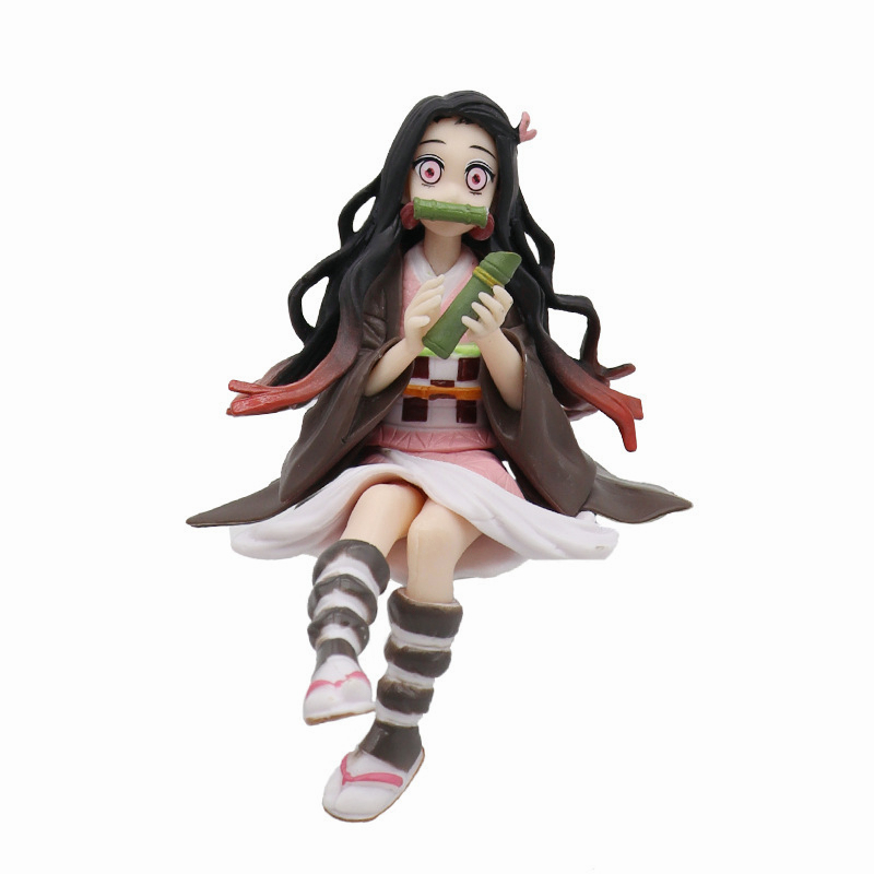 โมเดลฟิกเกอร์ PVC รูปการ์ตูนอนิเมะ Demon Slayer Tanjiro Nezuko Sit ...