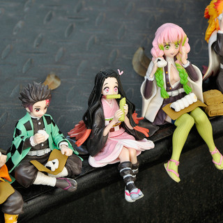 โมเดลฟิกเกอร์ PVC รูปการ์ตูนอนิเมะ Demon Slayer Tanjiro Nezuko Sit ...