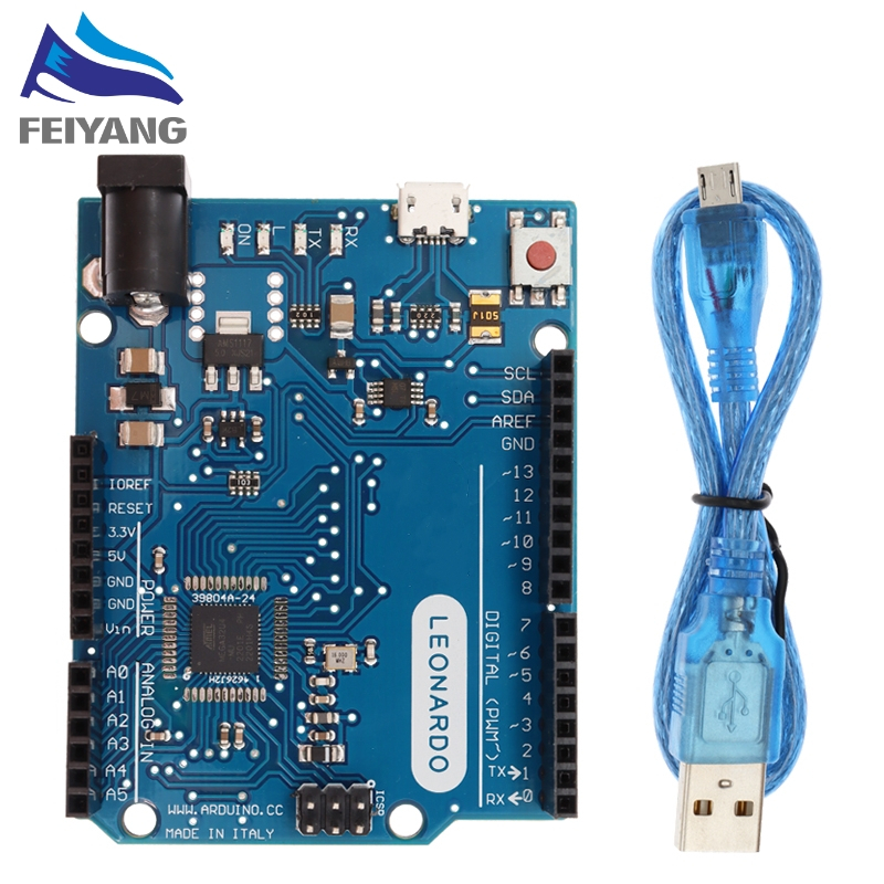 Leonardo R3 บอร์ดไมโครคอนโทรลเลอร์ Atmega32u4 พร้อมสายเคเบิล USB สําหรับ Arduino DIY | Shopee ...