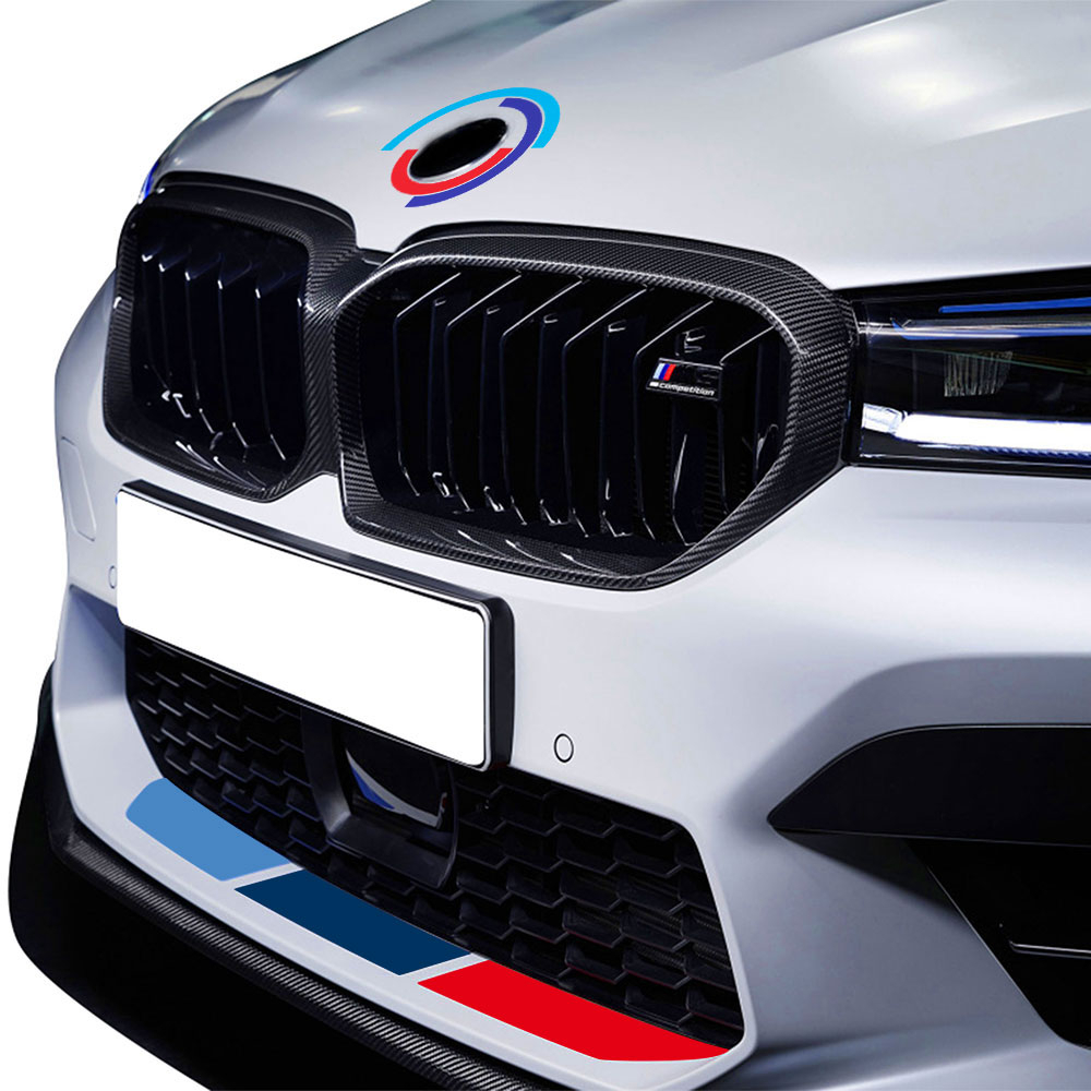 สติกเกอร์ติดกันชนหน้า หลัง ลายสัญลักษณ์ Power Performance สําหรับ BMW ...