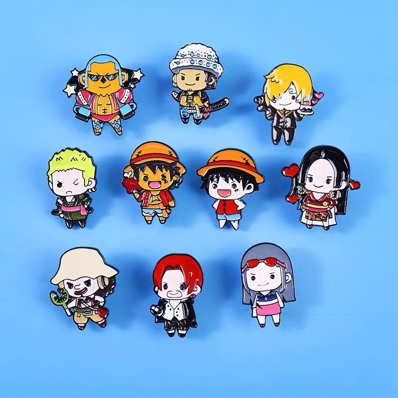 การ์ตูนรุ่น Q อะนิเมะชิ้นเดียว Luffy Support Team Badge | Shopee Thailand