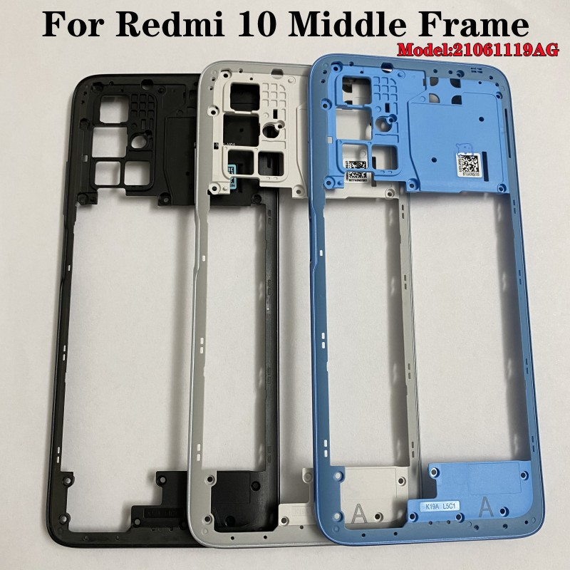 กรอบหน้าจอ LCD สําหรับ Xiaomi Redmi 10 21061119Ag กรอบกลาง สําหรับ ...