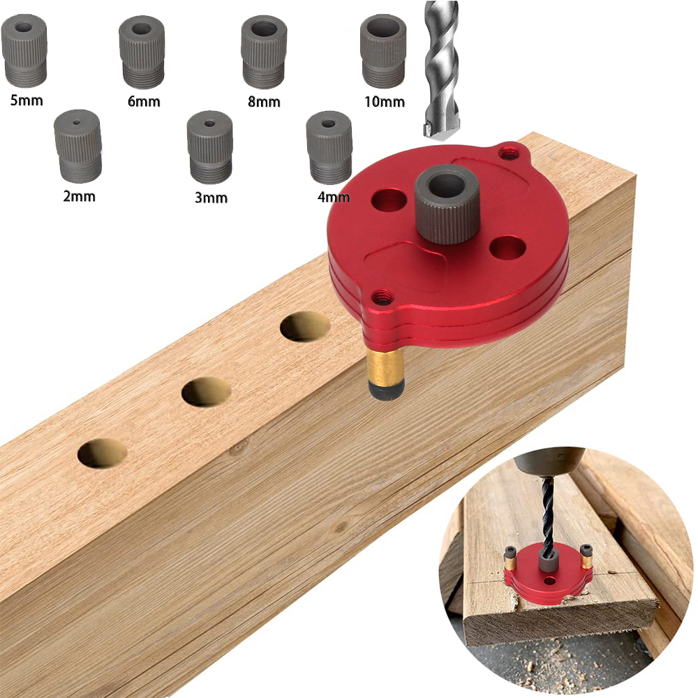 2-10mm Dowel Jig Kit with 7 Steel Bushing Carpentry Self Centering ...