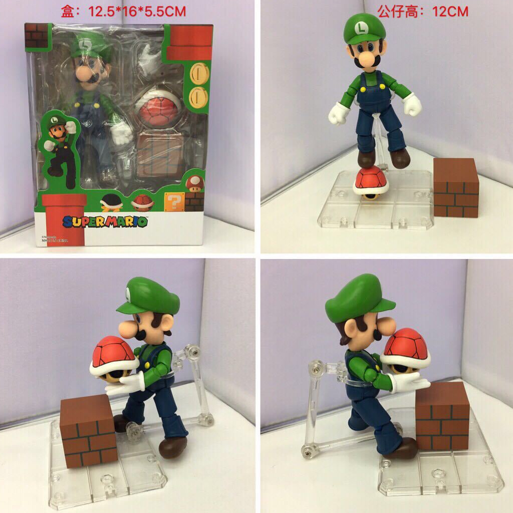 โมเดลฟิกเกอร์ อนิเมะ The Super Mario Bros Nendoroid 473 Mario 393 Luigi ...
