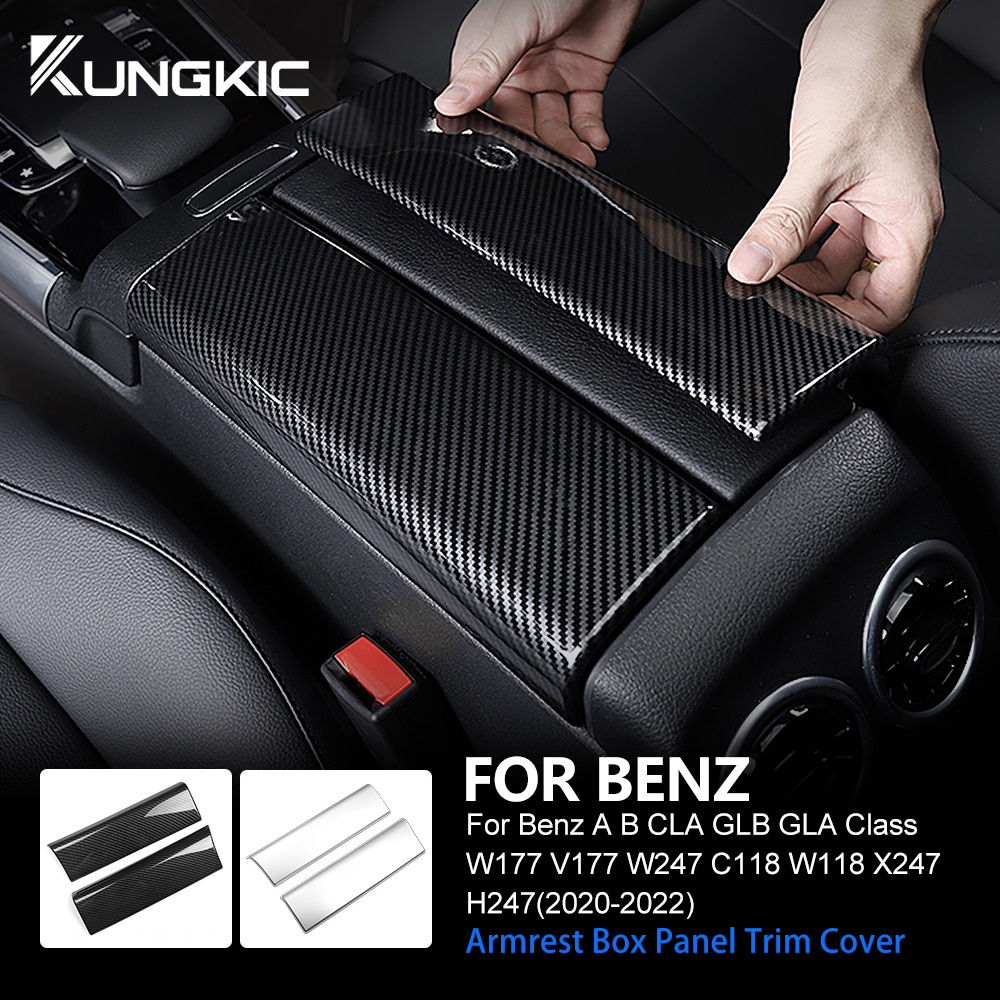 ฝาครอบที่เท้าแขนคอนโซลรถยนต์ อุปกรณ์เสริม สําหรับ Mercedes-Benz A B CLA GLB GLA Class W177 V177 ...