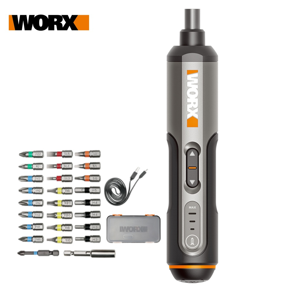 Youpin Worx ชุดไขควงไฟฟ้าไร้สาย 4V ขนาดเล็ก ชาร์จ USB WX240 WX241 พร้อมดอกสว่าน 26 ชิ้น | Shopee ...