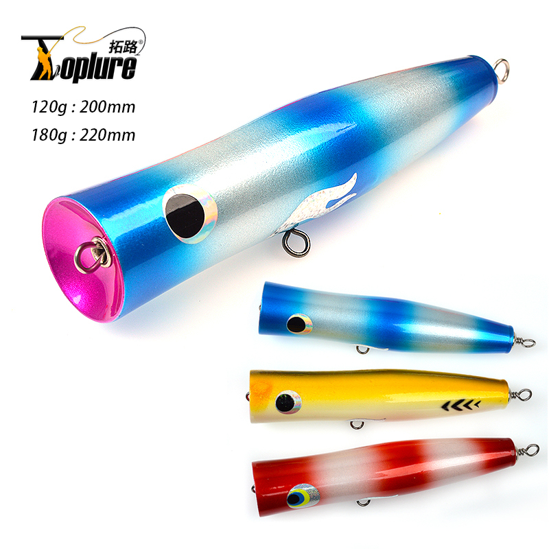 Tl 120g 180g ตกปลาลอย Lure Trolling เหยื่อ GT พื้นผิว Popping Lure Deep ...