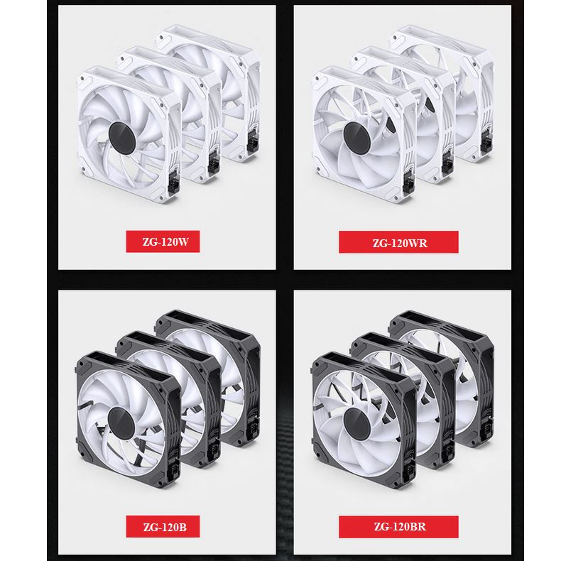 Jonsbo ZG120 ZH120 ZF120 พัดลมระบายความร้อน PWM ARGB 120 มม. สําหรับเคส ...