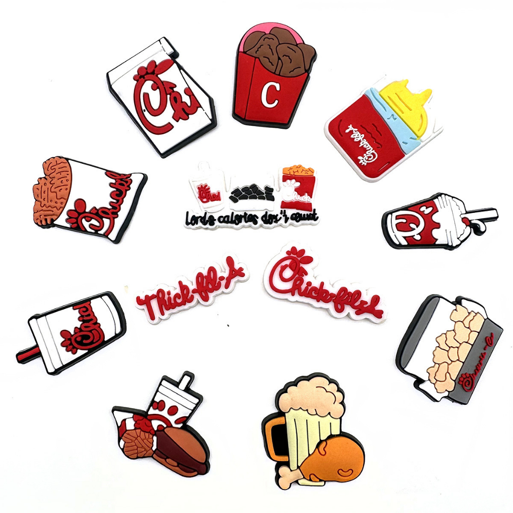 ขายร้อน 1 ชิ้นไก่ทอด Gibbit jibbitz crocs เดิมจระเข้หนังรองเท้า Novelty ...