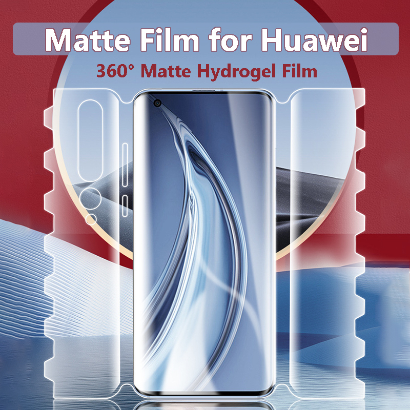 360° ฟิล์มไฮโดรเจล เนื้อแมตต์ แบบเต็มจอ สําหรับ Huawei Honor 90 80 70 50 Mate 30pro P30 P40 P50 ...