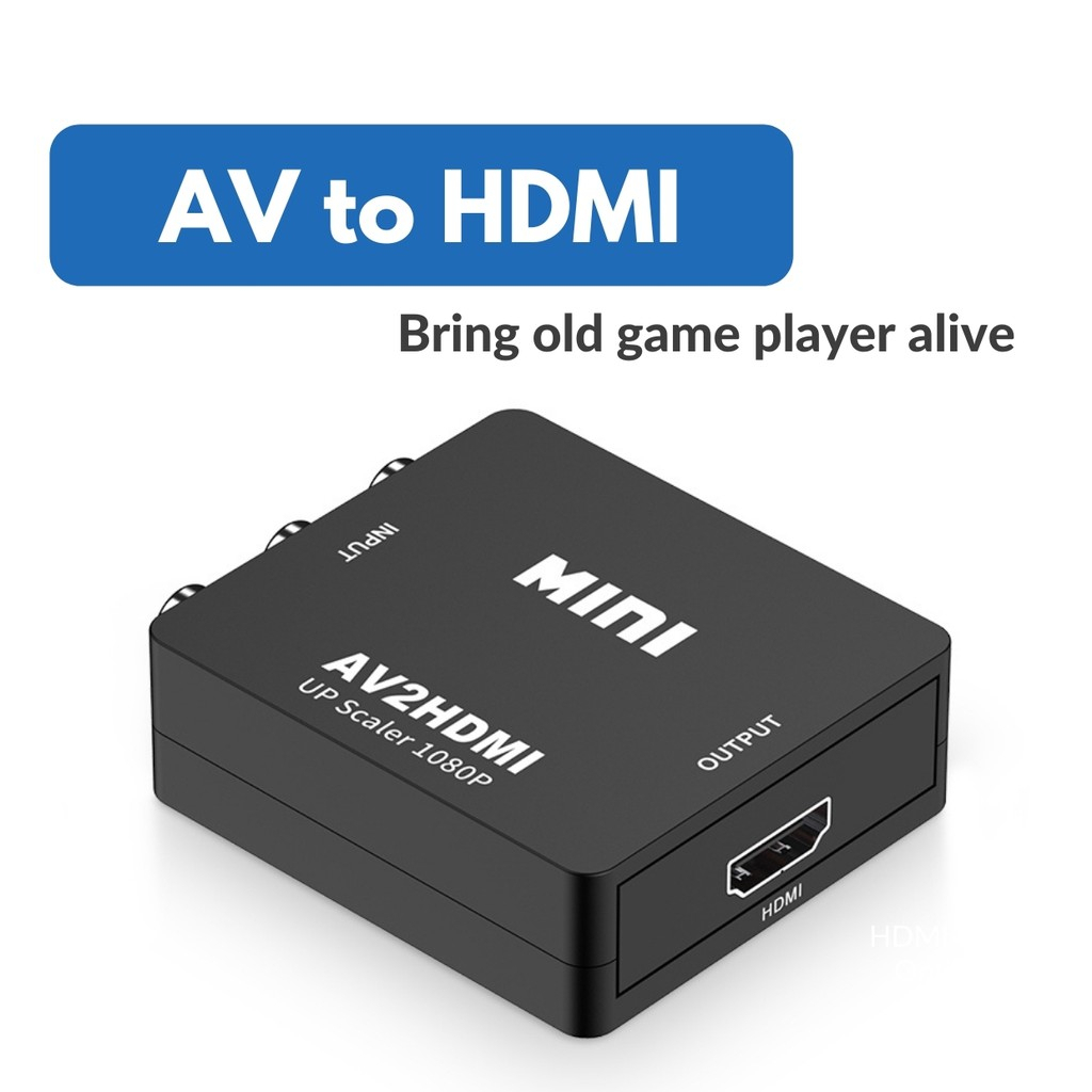 กล่อง AV เป็น HDMI RCA เป็น HDMI Mini box 1080P AV เป็น HDMI Video ...