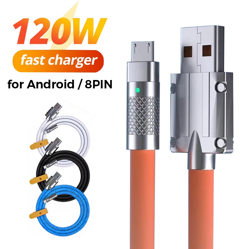 120W 6A Super Fast Charge High Quality Fast Charging Cable For Type-C ...