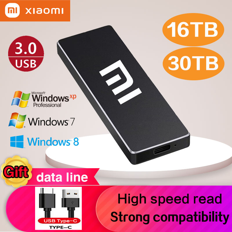 ฮาร์ดไดรฟ์ภายนอก SSD 16tb 30tb ฮาร์ดดิสก์มือถือ 8tb External HDD 4tb Type-c USB 3.0 1tb 2tb ...