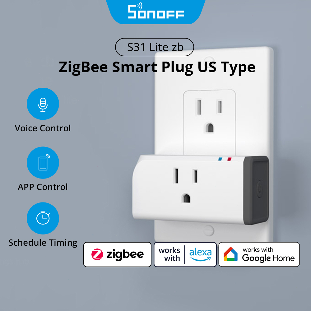 Sonoff S31 Lite ZB Zigbee Smart Plug 15A ปลั๊ก US ซ็อกเก็ตตั้งเวลา ฟังก ...