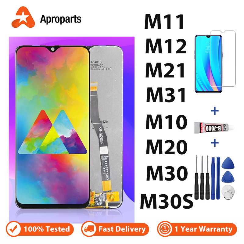 อะไหล่หน้าจอสัมผัส LCD แบบเปลี่ยน สําหรับ Samsung Galaxy M10 M11 M12 ...