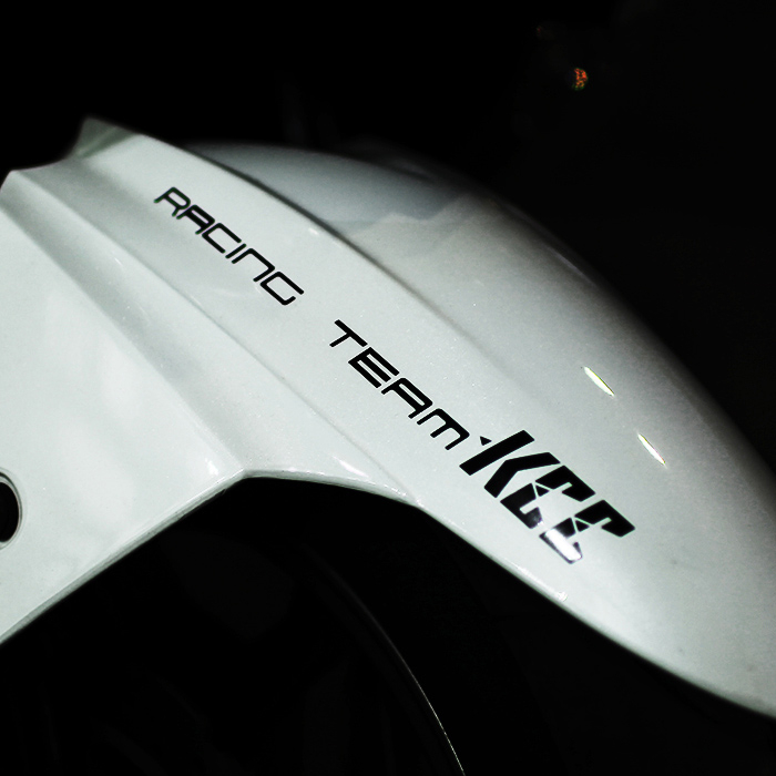 [P-A691] Racing TEAM KCC Motorcycle Mudguard Sticker สติ๊กเกอร์สะท้อน ...