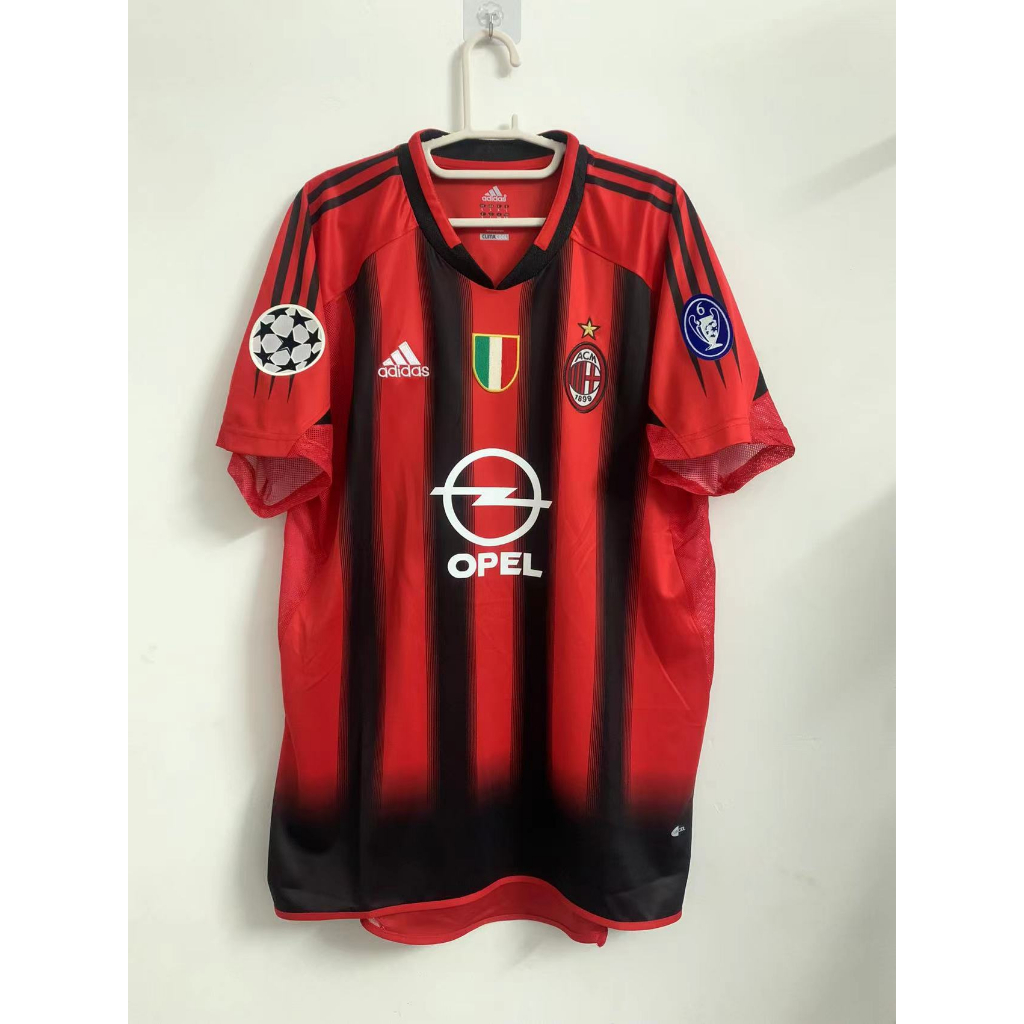 Ac Milan 04-05 [Fan Version] เสื้อยืดแขนสั้น ลายฟุตบอล คุณภาพสูง ไซซ์ S ...