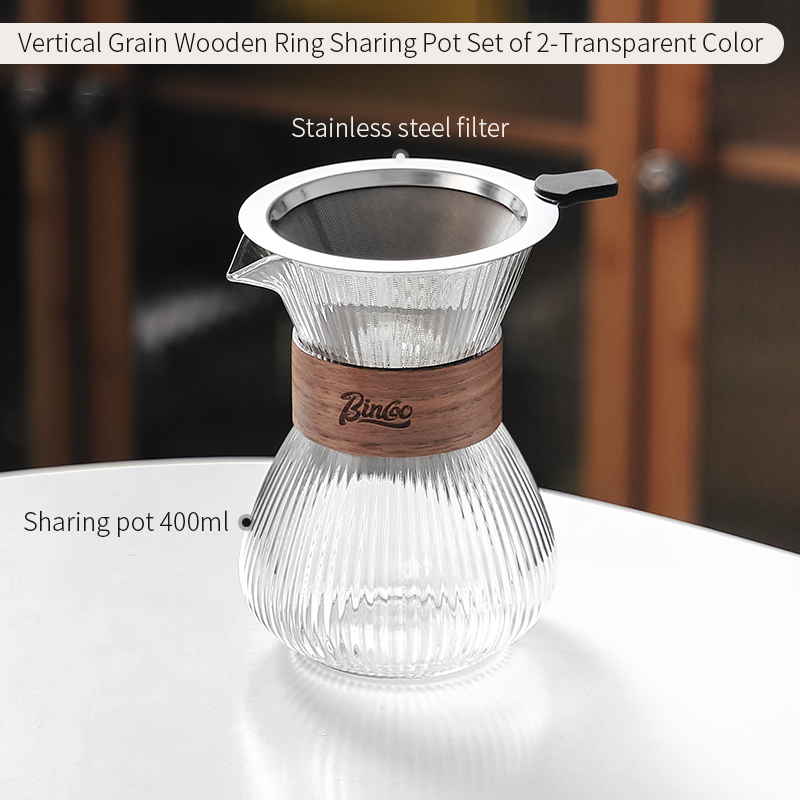 Bincoo ชุดหม้อชงกาแฟ แบบแก้ว สไตล์ญี่ปุ่น 400 มล. | Shopee Thailand