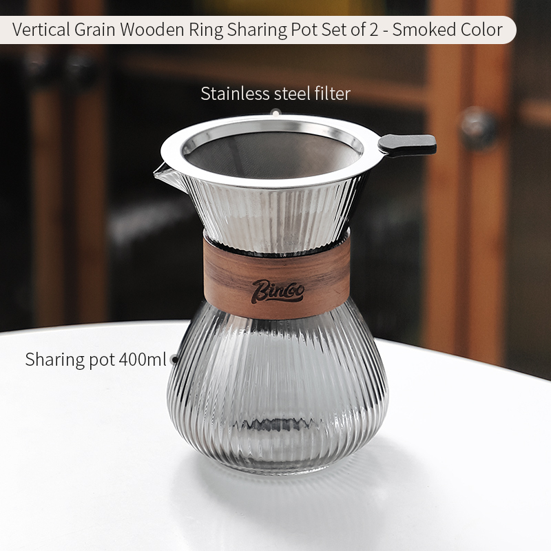 Bincoo ชุดหม้อชงกาแฟ แบบแก้ว สไตล์ญี่ปุ่น 400 มล. | Shopee Thailand