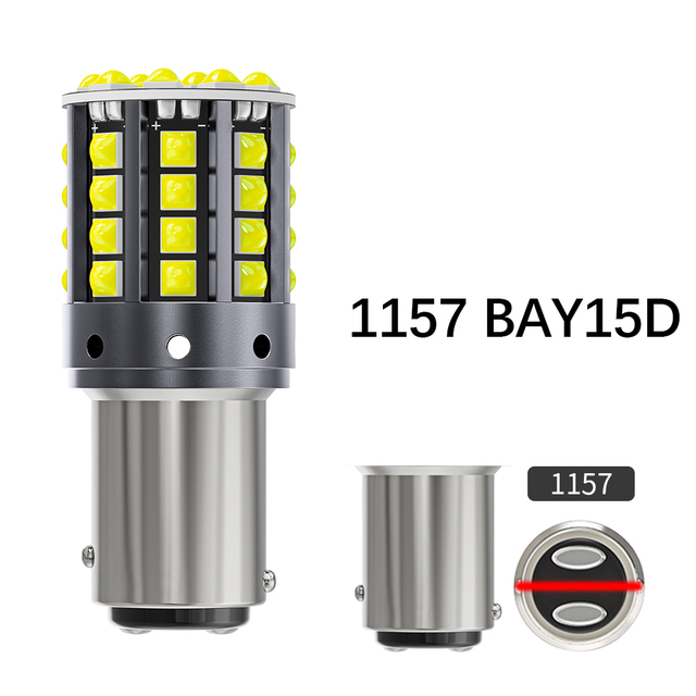 หลอดไฟเลี้ยวรถยนต์ LED 1156 1157 7443 7440 3030 44SMD BA15S P21W PY21W BAY15D P21/5W W21W T20 ...