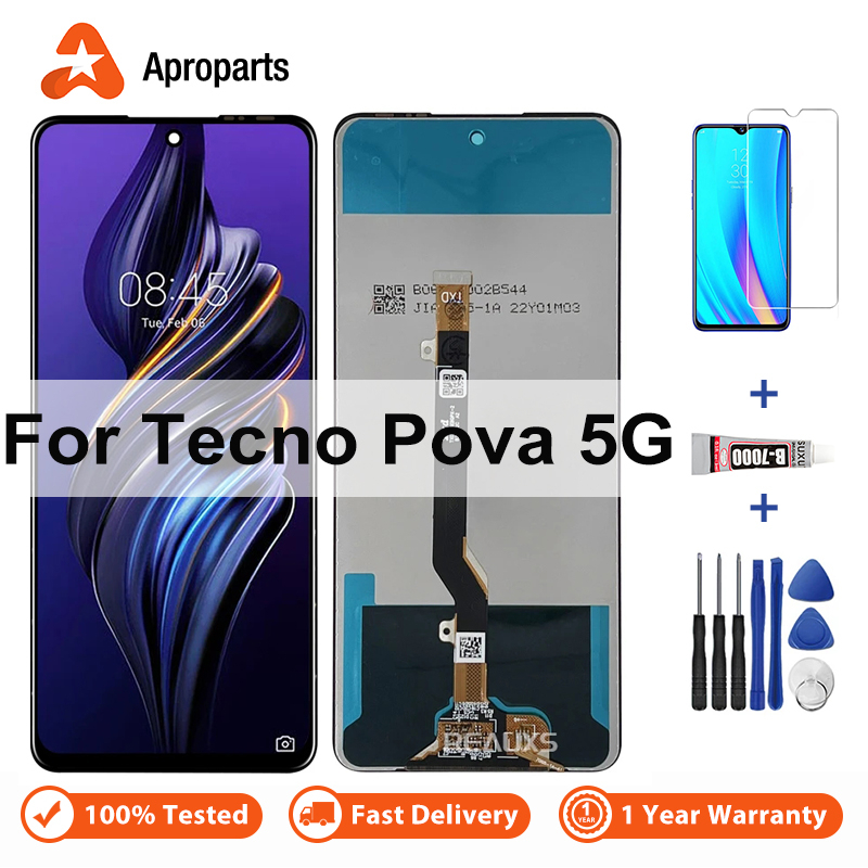 อะไหล่หน้าจอสัมผัสดิจิทัล LCD แบบเปลี่ยน สําหรับ Tecno Pova 5G LE8 Pova5G | Shopee Thailand