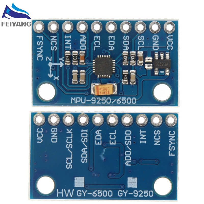 Mpu-9250 GY-9250 โมดูลเซนเซอร์ 9 แกน I2C/SPI ไจโรสโคป ไตรแอกเชียล ไตร ...