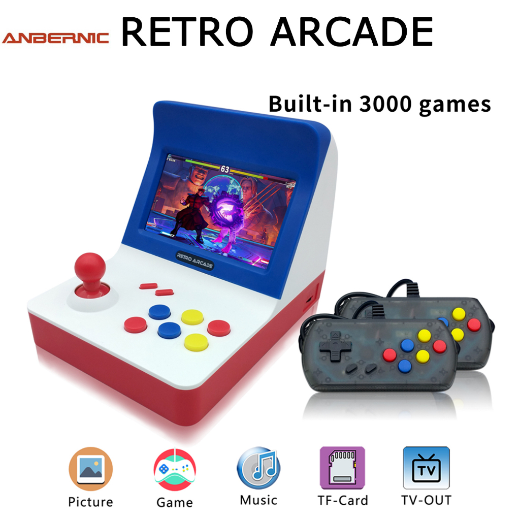 Anbernic RETRO Arcade เครื่องเล่นเกมอาร์เคด 4.3 นิ้ว 480*272 16GB-3000 ...