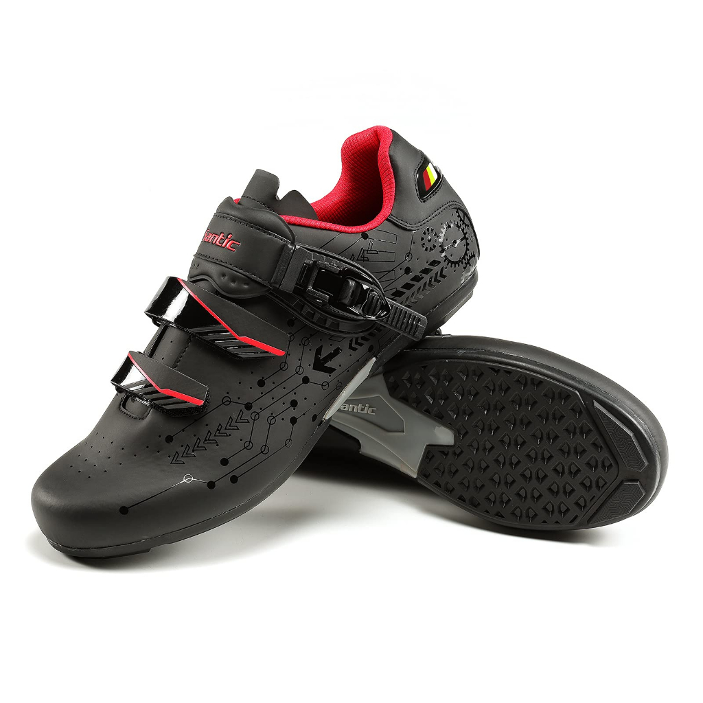 Santic Road Cycling Lockless Shoes for Men Cleats not Compatible Rubber ...