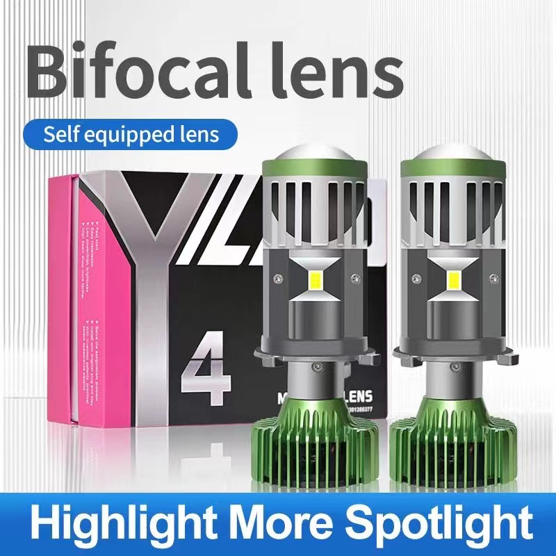 ชุดหลอดไฟหน้าโปรเจคเตอร์ เลนส์คู่ Y4 H4 LED 130W LED H4 1 ชิ้น | Shopee Thailand