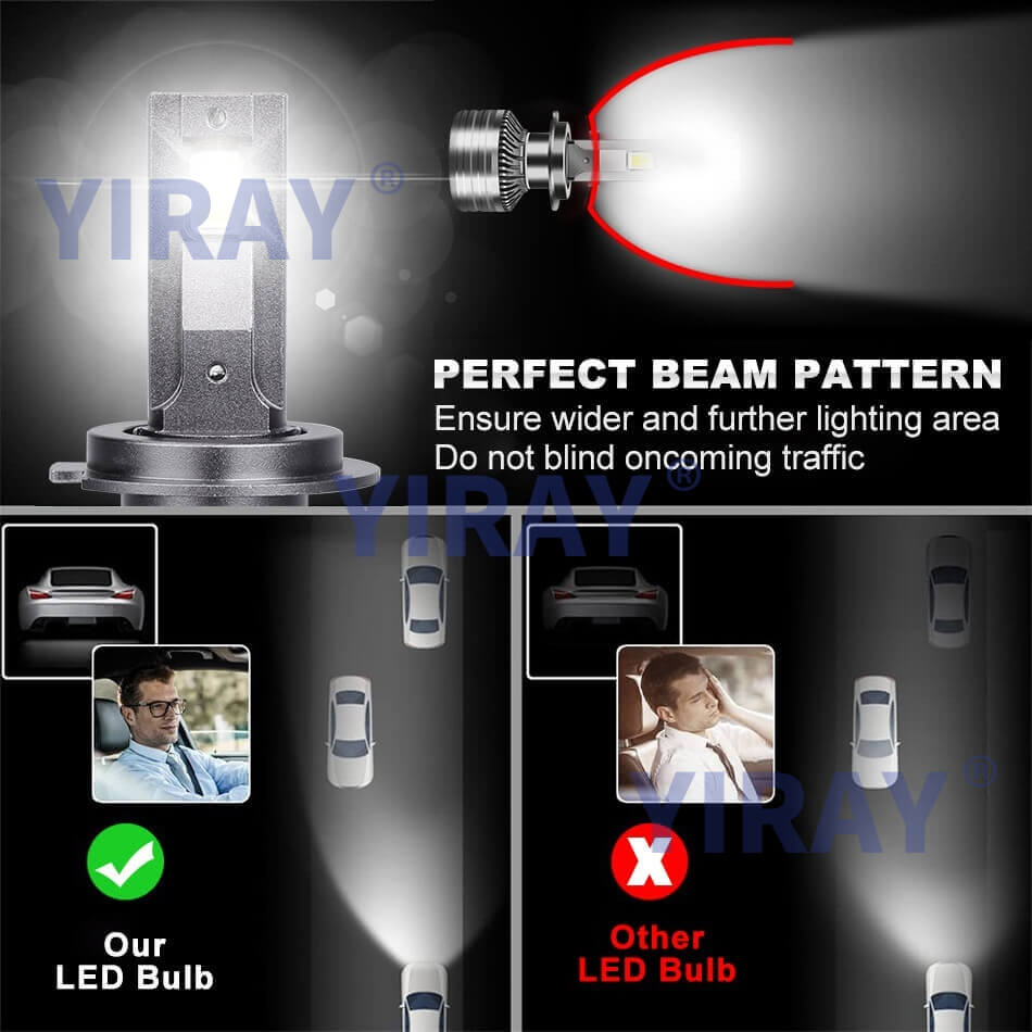 Yiray Super Power รถ LED ไฟหน้า 180W 50000LM CSP 3570 ไฟหน้า Canbus H4 ...